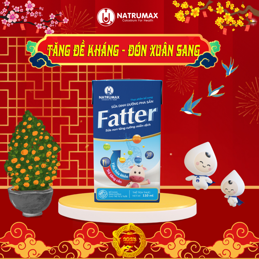 [1 Thùng] Sữa non pha sẵn Natrumax Fatter giúp cung cấp dinh dưỡng cho ...