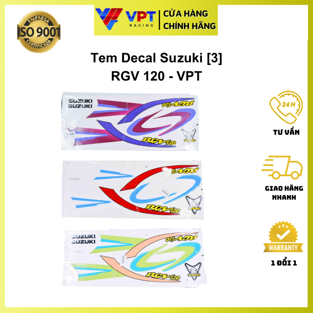 Tem Dán (Decal) Suzuki Xipo (Sport) RGV120 Chính hãng TS-RGV-120-3-DR ...