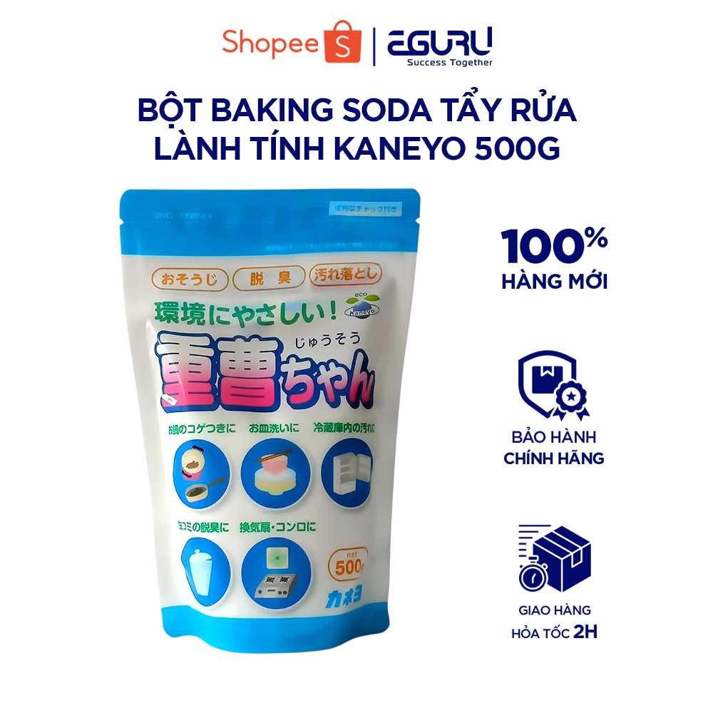 Bột baking soda tẩy rửa lành tính Kaneyo (túi 500g) xuất xứ Nhật Bản ...