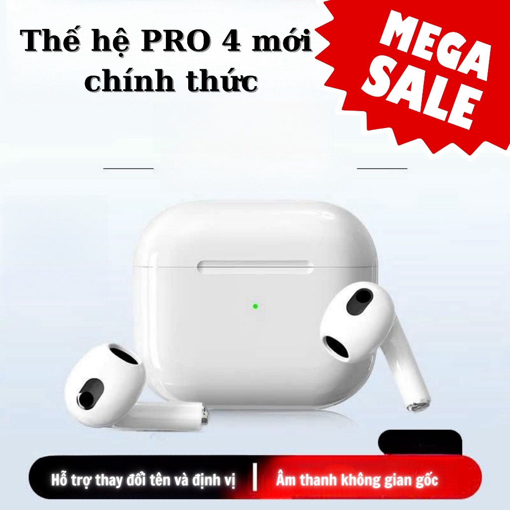 Tai Nghe Bluetooth PRO4 Không Dây Thế Hệ Mới, Đàm Thoại 4D, Pin Trâu 6H ...