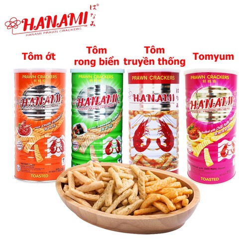 Snack Tôm Thái Hanami Lon 110g, Snack Được Yêu Thích Nhất Thái Lan ...