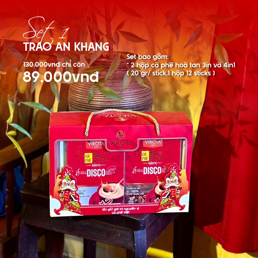 Hộp quà tết cà phê hoà tan Virota Cafe - Trao An Khang - Combo 2 hộp ...