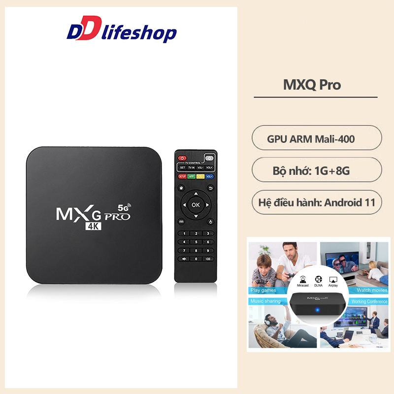 Android tv box MXQ pro 4K 5G,1GB + 8GB Máy Phát Đa Phương Tiện 4 Nhân ...