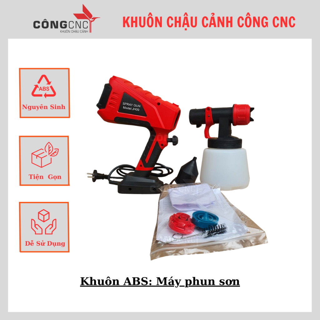 [ CHÍNH HÃNG] Súng Phun Sơn Cầm Tay SPRAY GUN - JH09 - Dùng điện 220V ...