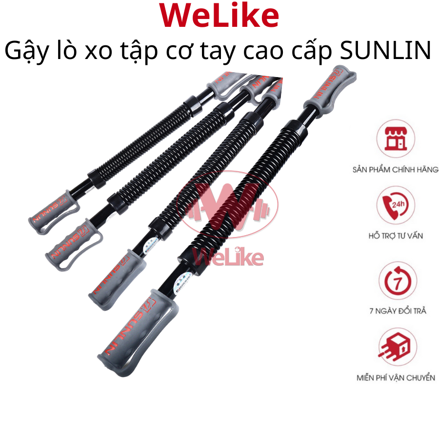 Gậy lò xo tập cơ tay cao cấp SUNLIN lực bẻ 20kg-60kg tăng cơ ngực vai ...