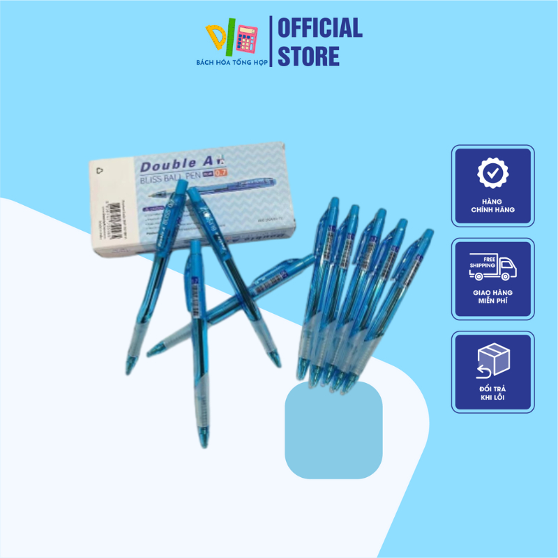 Bút Bi Xanh Double A Tritouch Hộp 12 Cái Ngòi 0.7mm Cao Cấp - Bút Bi ...