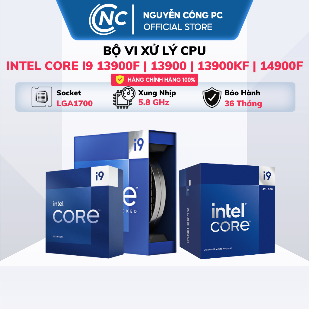 Intel Chính Hãng Bộ vi xử lý CPU i9 13900F | 13900 | 13900KF | 14900F ...