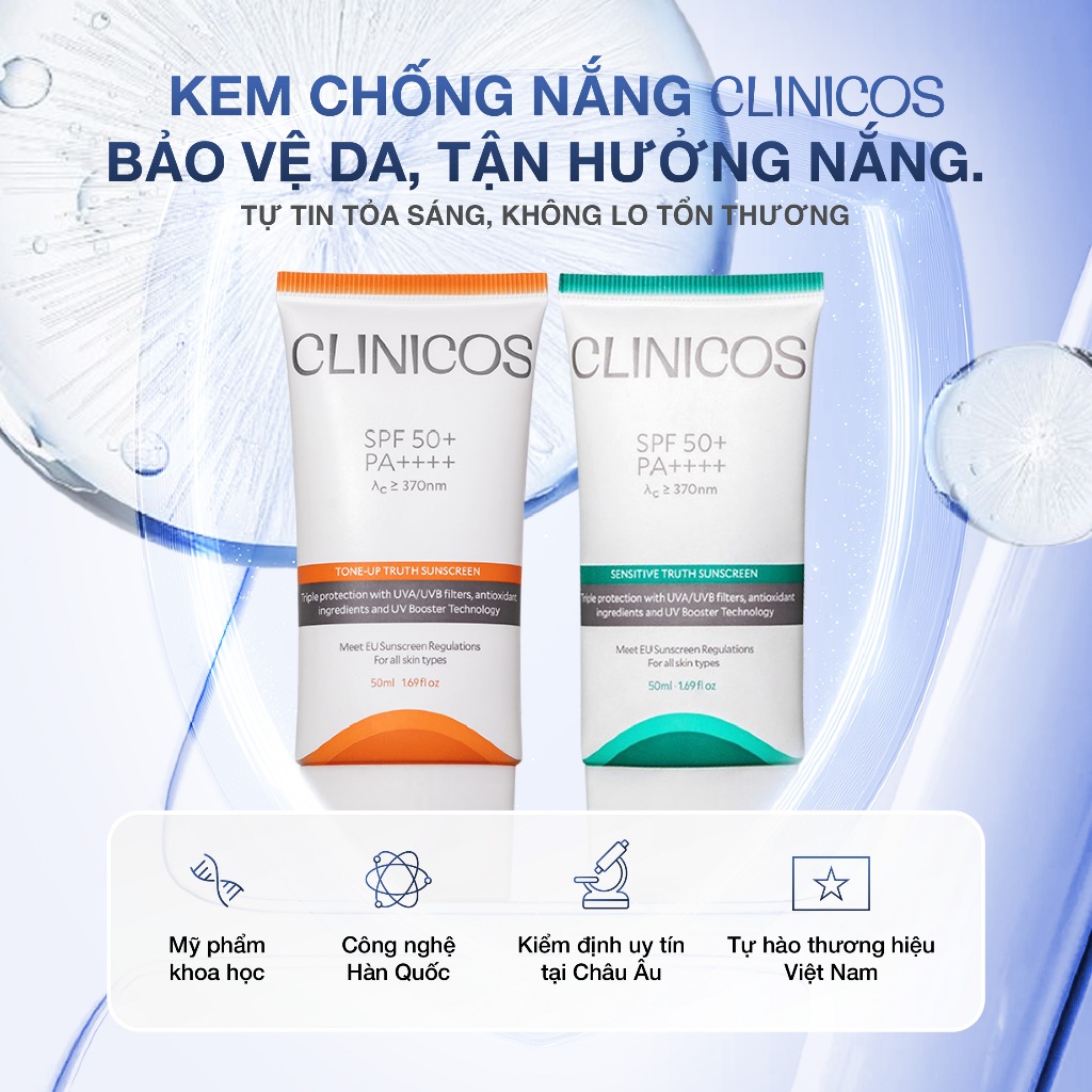 [MUA 1 TẶNG 1] KEM CHỐNG NẮNG CLINICOS TRUTH SUNSCREEN SPF 50+ PA ...