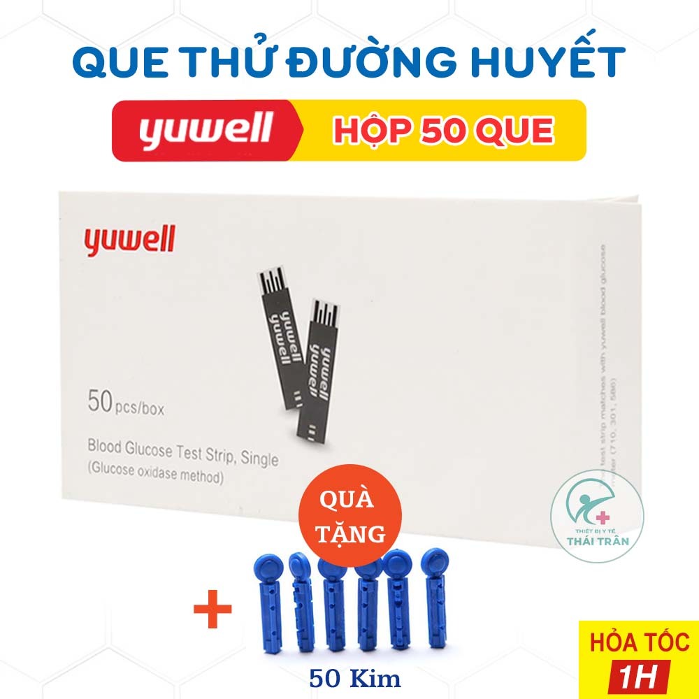 [Hộp 50 Que] Que thử đường huyết Yuwell Y330 date xa (Dùng Chung Cho ...