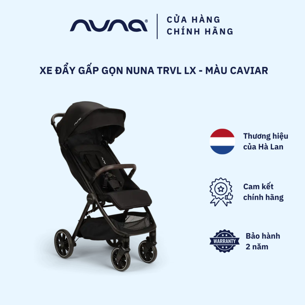 XE ĐẨY GẤP GỌN NUNA TRVL LX - MÀU CAVIAR | Shopee Việt Nam