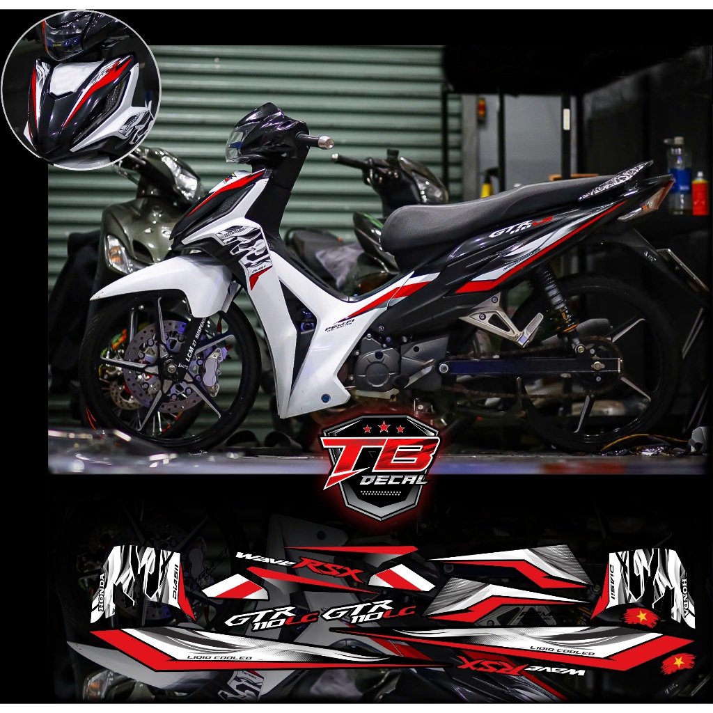 Tem Wave RSX Chữ LC Trắng Đen | Shopee Việt Nam