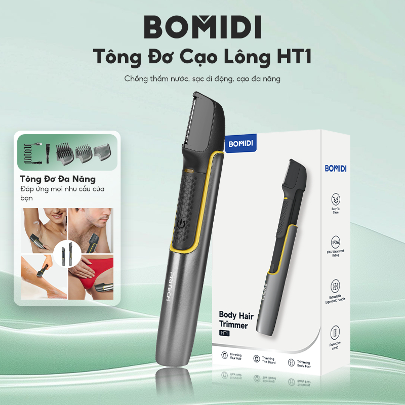 Có Bảo Hành】Máy Tẩy Lông BOMIDI-HT1-Tông Đơ Cắt Tóc-Cạo Dâu Bằng Điện-Cạo Lông Tư Mật Siêu An ...