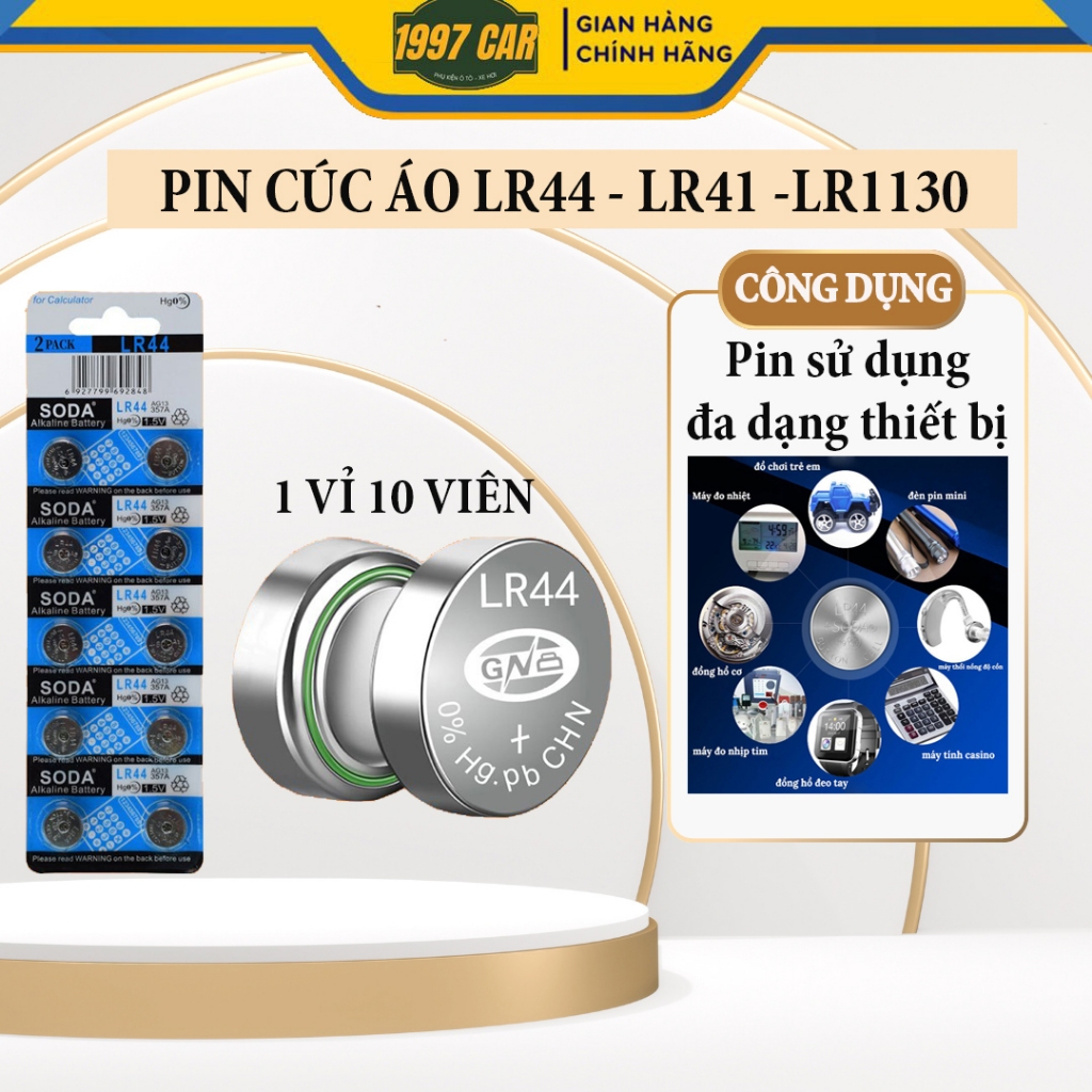Pin Cúc Áo AG13 LR44 - AG3 LR41 - AG10 LR1130 Dung Lượng 1.5V,Thay Cho ...