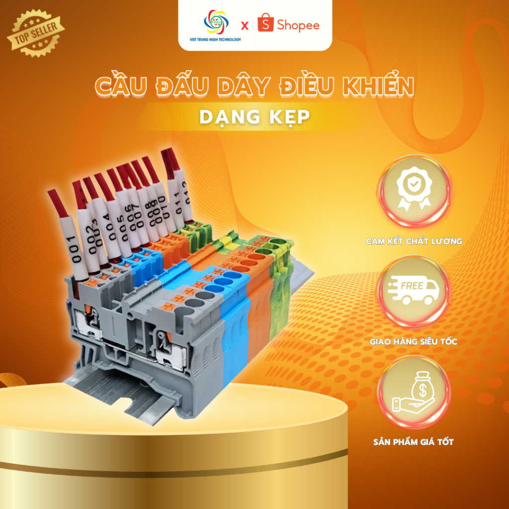 Cầu Đấu Đơn Dạng Cắm, Cầu Đấu Dây Điều Khiển Dạng Kẹp SUPU TP2.5-2 | Shopee Việt Nam