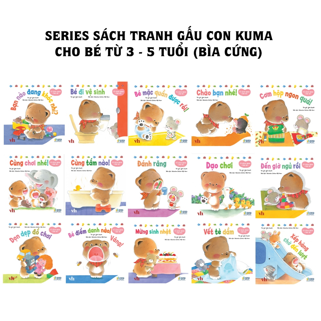 Sách - Dtpbooks - Tủ sách Ehon cho bé - Series gấu con Kuma (Bìa cứng ...