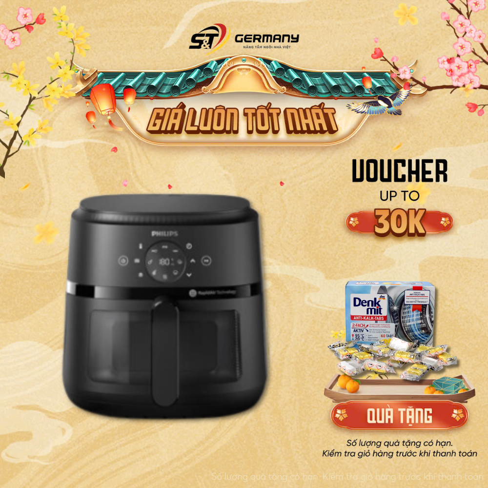 Nồi chiên không dầu Philips NA230/00 6.2L Airfryer Series 2000 Điện Tử ...