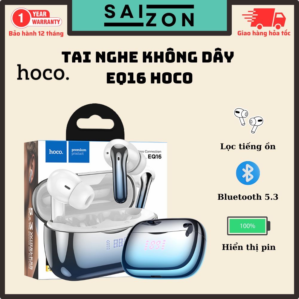 Tai nghe không dây Bluetooth 5.3 HOCO EQ16 - Sử dụng liên tục 7 giờ ...