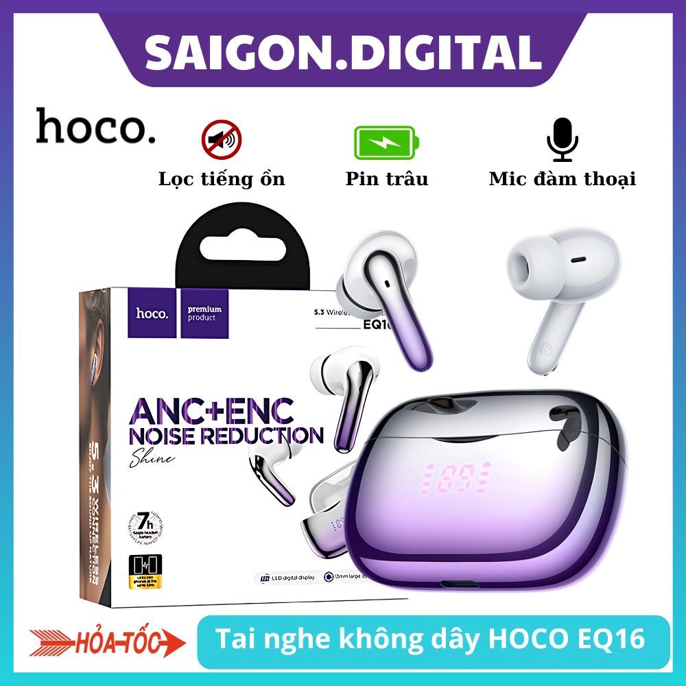 Tai nghe không dây Bluetooth 5.3 HOCO EQ16 - Lọc tiếng ồn - Sử dụng mic ...