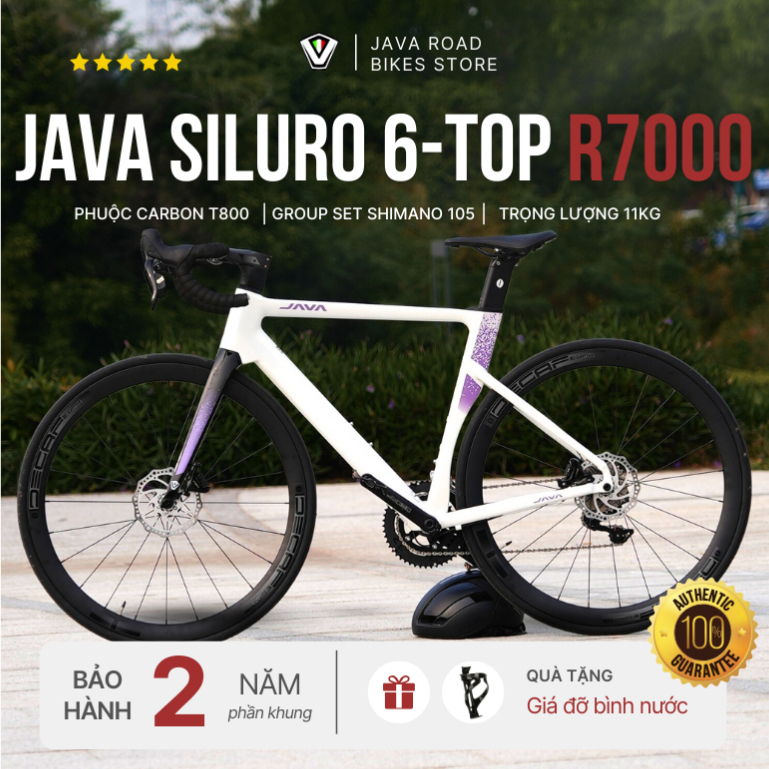 Xe đạp đua JAVA SILURO 6 TOP R7000 Phiên bản 2024 Group Shimano 105 ...