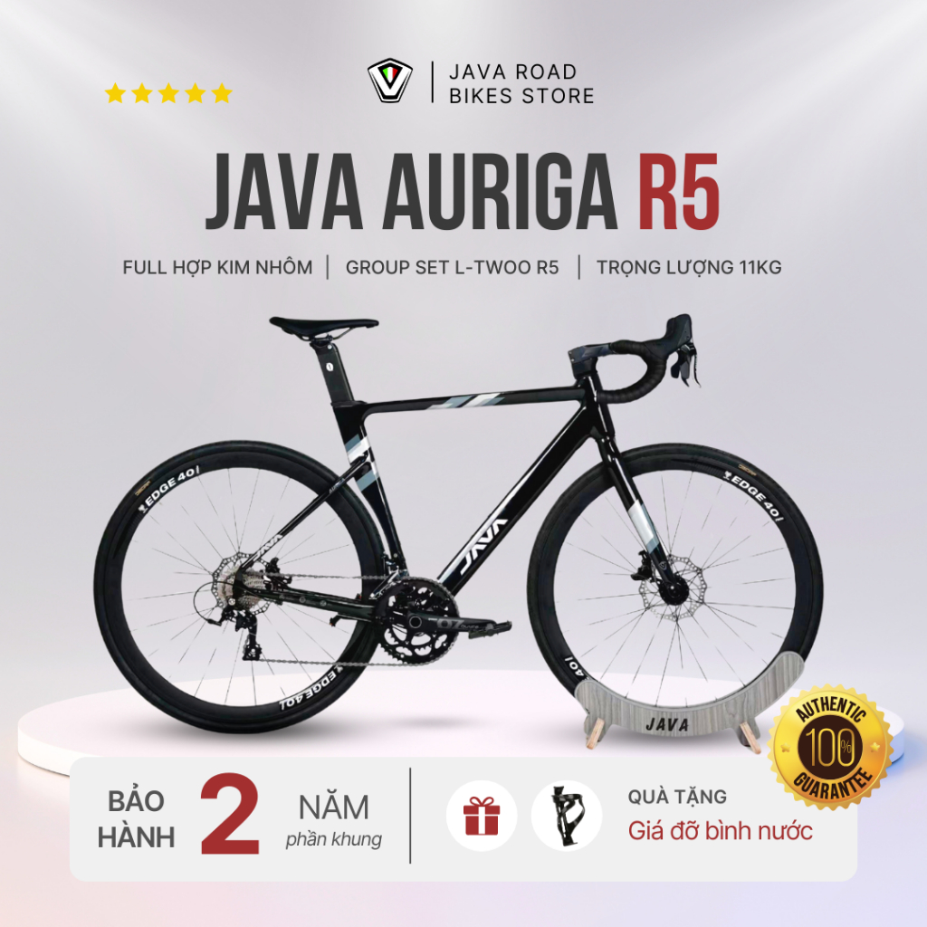 Xe đạp road bike tay đề lắc, phanh dầu Java Auriga 2024 màu đen - bộ chuyển động L-twoo R5 ...