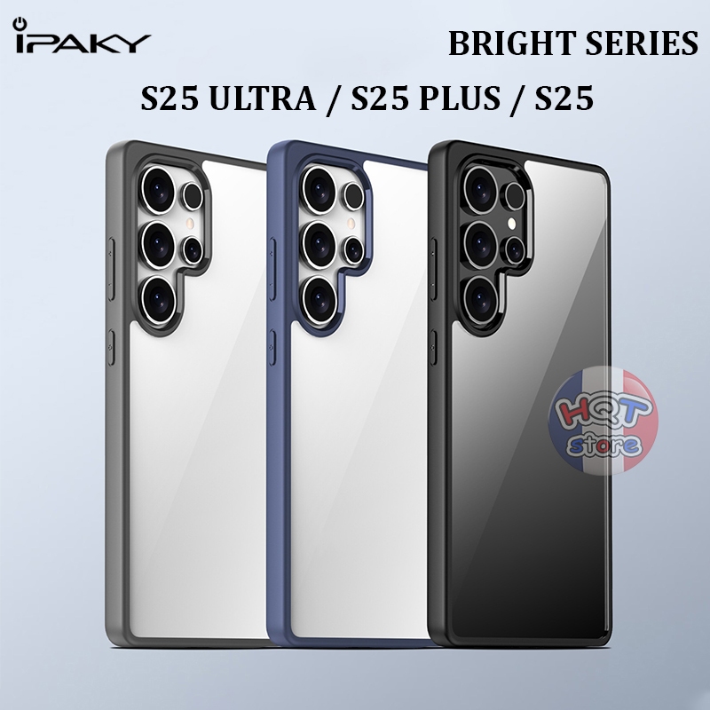 Ốp lưng trong suốt viền mỏng IPaky Bright S25 Ultra / S25 Plus / S25 ...