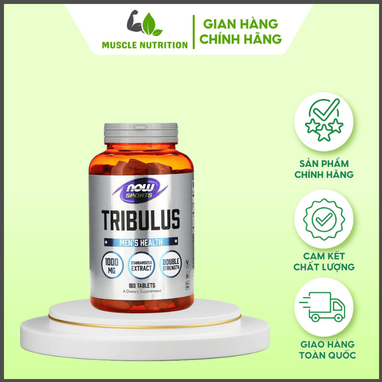 Viên uống Vitamin Now Tribulus (1000mg) phát triển cơ bắp, gia tăng ...