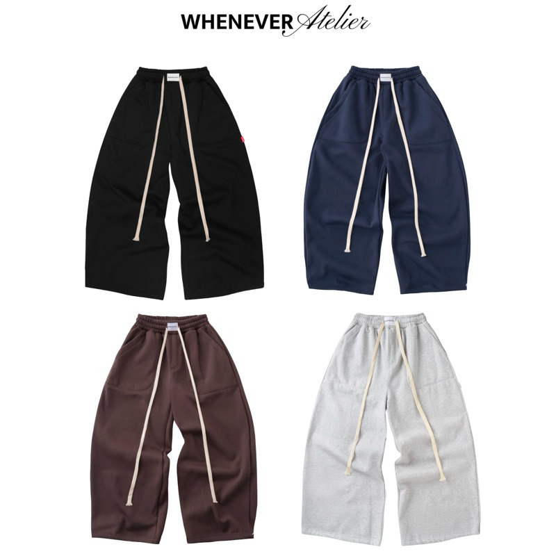 Quần dài nỉ xám WHENEVER ATELIER BASIC SWEATERPANTS vải nỉ cao cấp ống ...