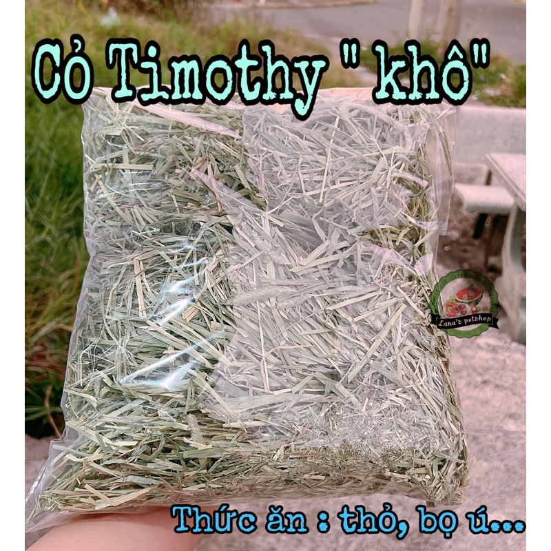 Cỏ timothy khô, thức ăn cho thỏ, bọ, sóc - gói 500g | Shopee Việt Nam