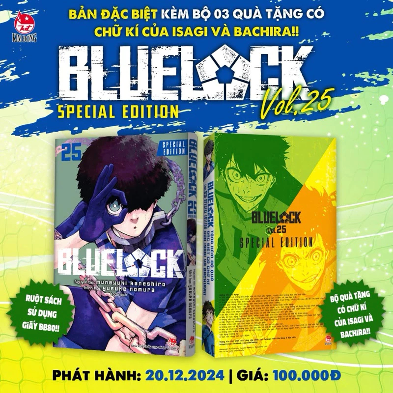 Truyện Tranh - Blue Lock - Tập 25 Bản đặc biệt - NXB Kim Đồng | Shopee ...