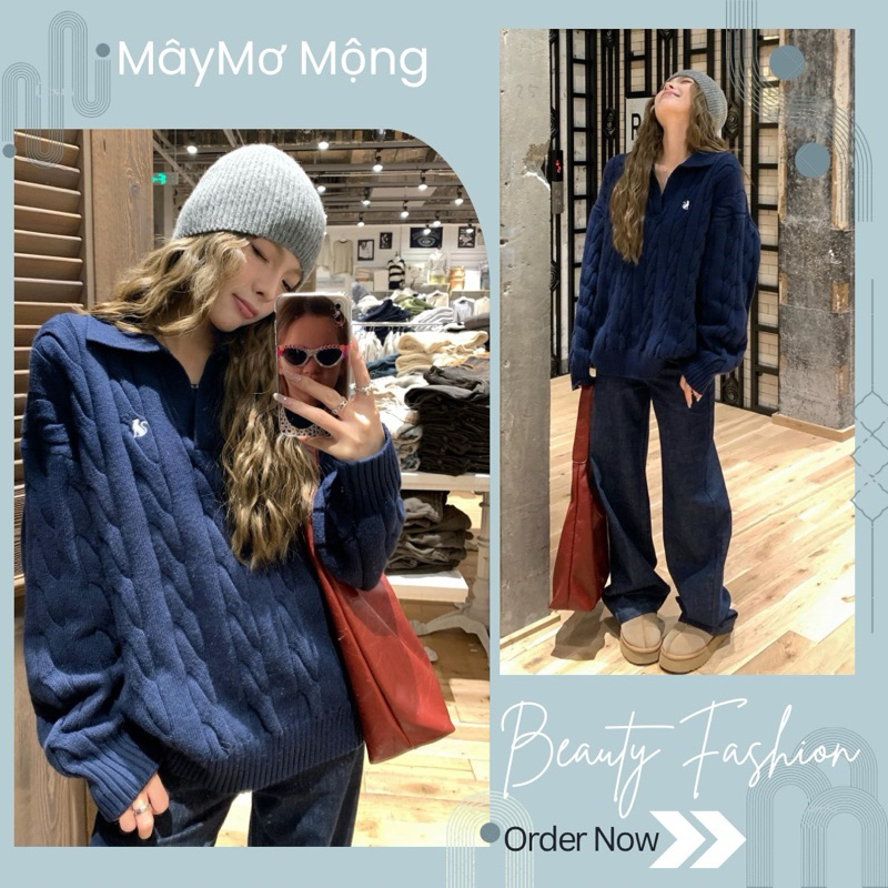 (Maymomong -order) Áo len dáng dài nhaf CHENMIFAN CHÍNH HÃNG | Shopee ...