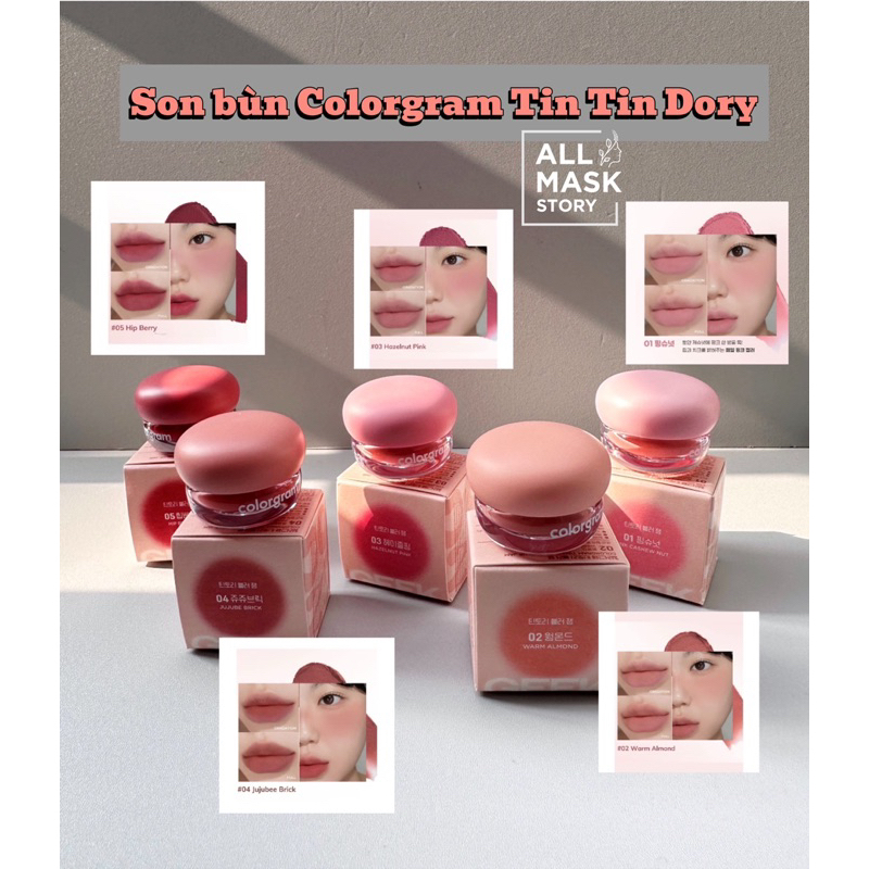 Son bùn Colorgram bản lì Tintin Dory | Shopee Việt Nam