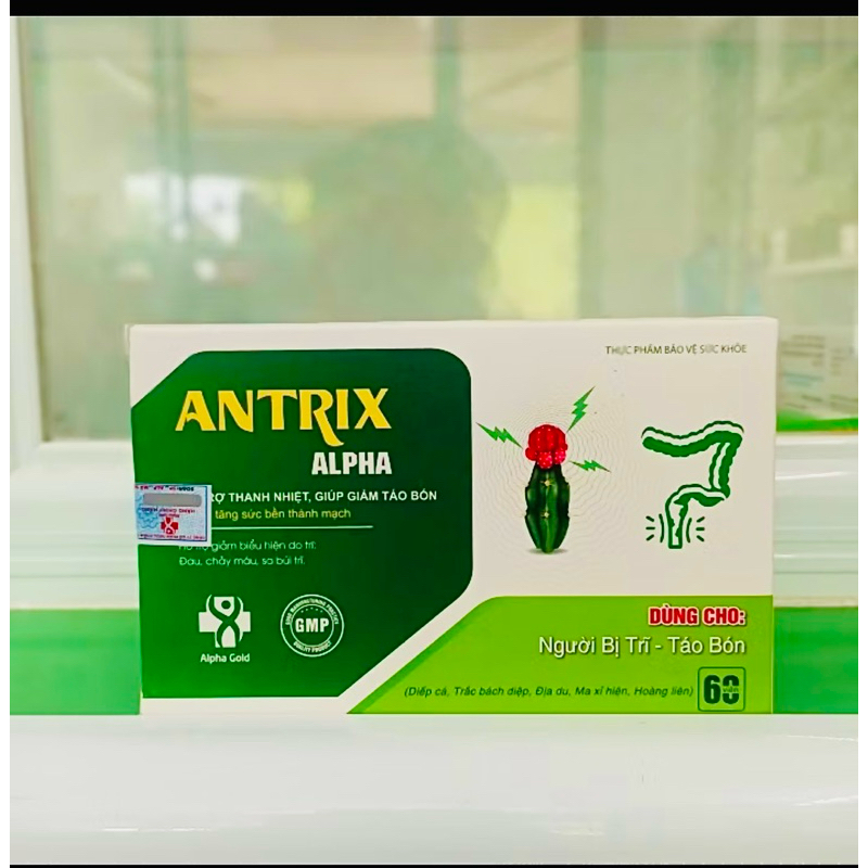 [Chính hãng]Viên uống Antrix alpha-Hỗ trợ trĩ và táo hộp 60 viên ...