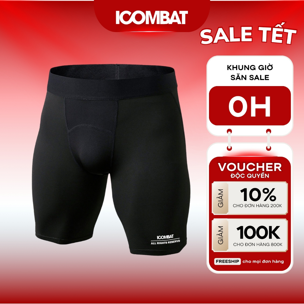 Quần Chạy Bộ Nam Bó Cơ Ngang Đùi ICOMBAT RUNNING Combat Legging Short ...