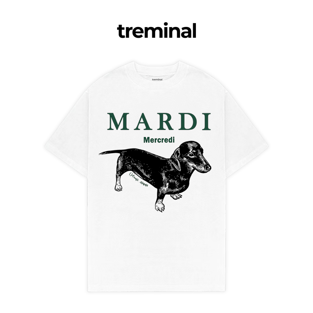 TREMINAL - Áo Thun Unisex MARDI Hàn Quốc Form Oversize Màu Trắng ...