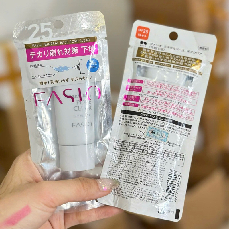 Kem Lót Fasio Mineral Base Pore Clear - Kiểm Soát Dầu, Thu Nhỏ Lỗ Chân ...