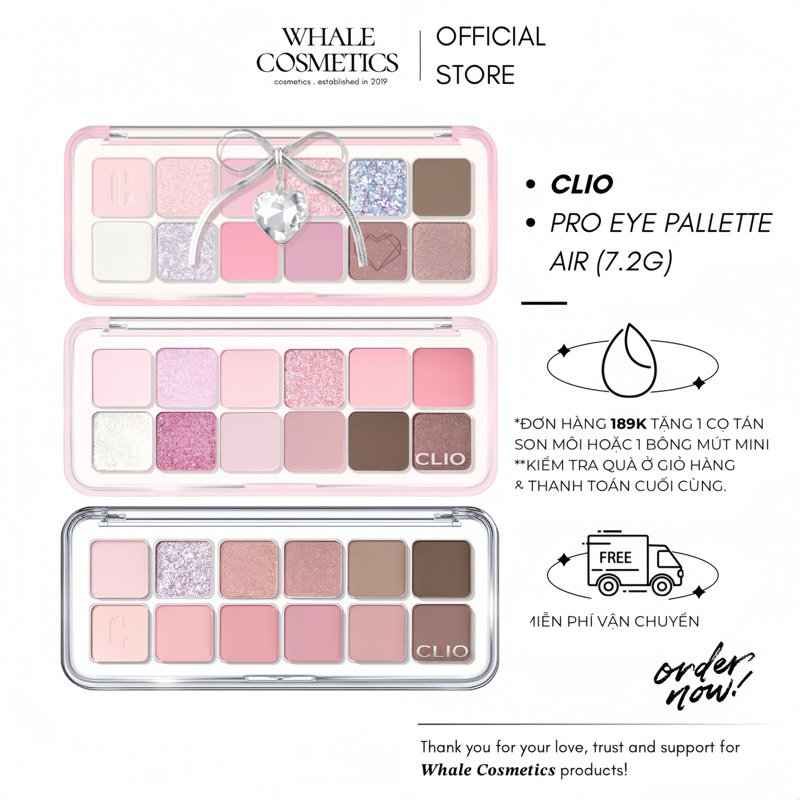 Phấn Mắt 12 màu Clio Pro Eye Palette Air (7.2g) | Shopee Việt Nam