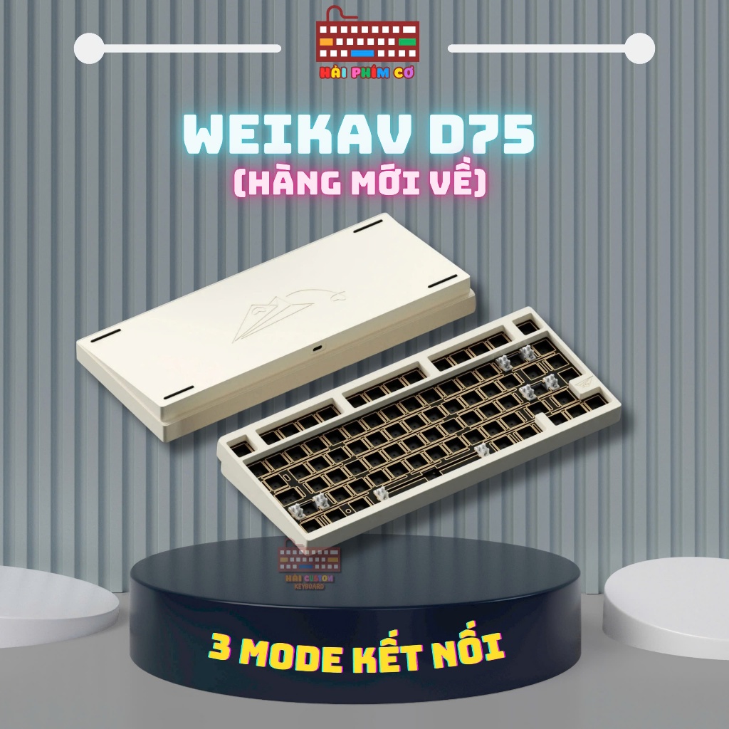 [HOẢ TỐC] BÀN PHÍM NHÔM WEIKAV D75 | 3 MODES KẾT NỐI | LED RGB | MẠCH XUÔI HOTSWAP 5 PIN ...