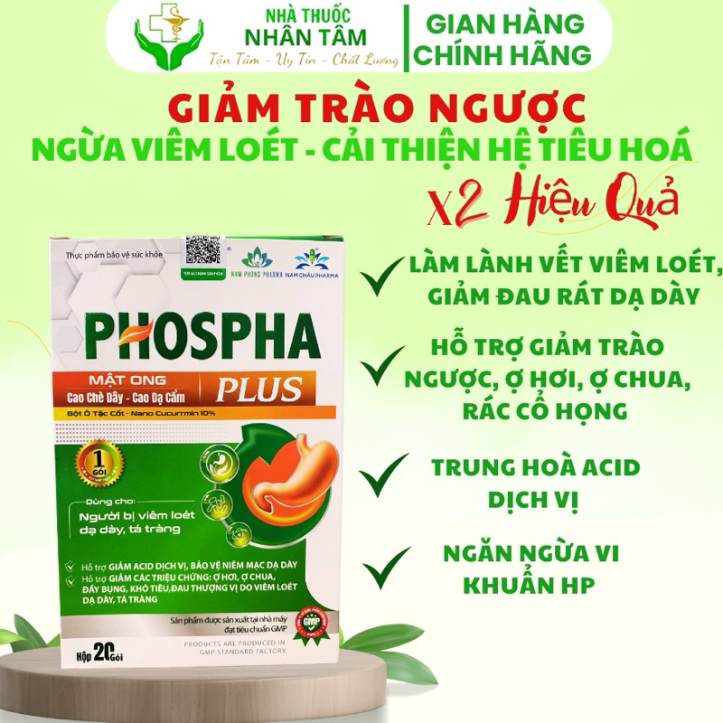 Hộp 20 Gói x 10ml Bao Tử Phospha Plus Cải Thiện Hệ Tiêu Hóa, Giảm Viêm ...