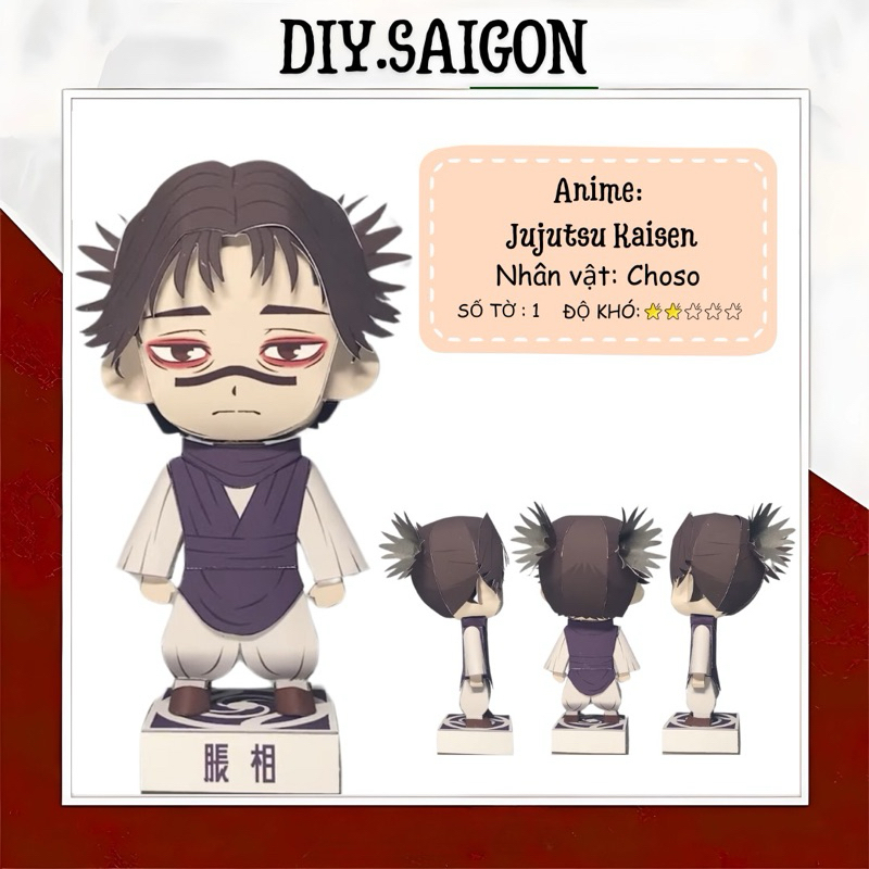 [Jujutsu Kaisen] - Mô hình giấy Anime Chibi Choso | Shopee Việt Nam