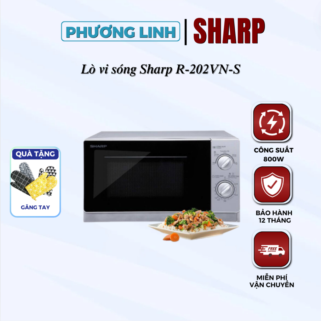 Lò Vi Sóng Sharp 20Lit, Model - R-202VN-S - R-203VN-M - R-207VN-SL Hàng chính hãng - Bảo Hành 12 ...