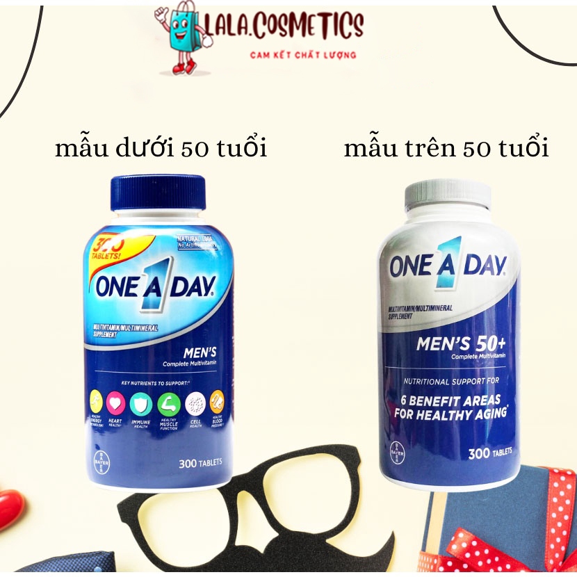 Viên Uống One A Day Men 50+ bổ sung Multivitamin và khoáng chất cho nam ...
