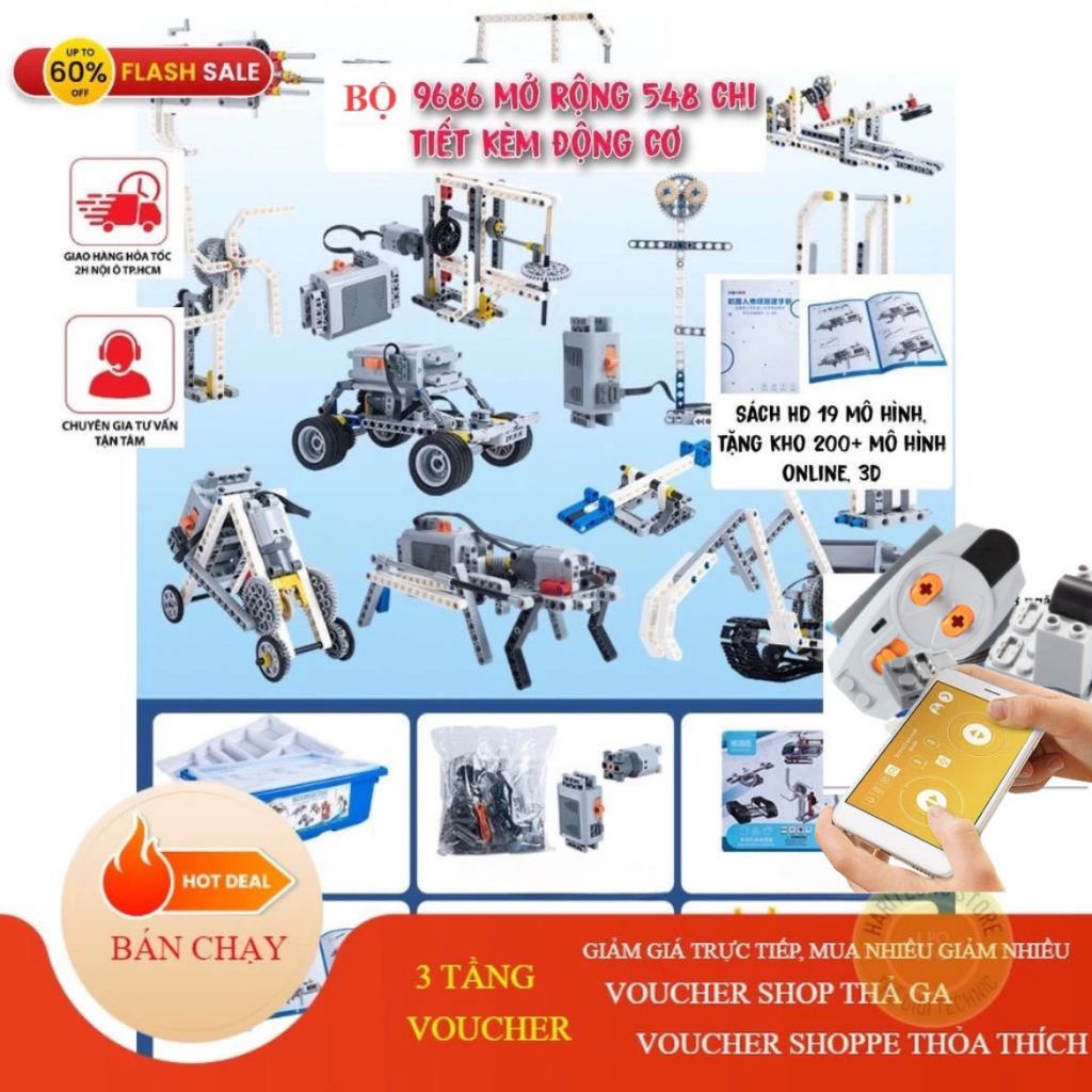Mô hình lắp ráp có động cơ cho bé DIY decor giá rẻ, Bộ lắp ráp kỹ thuật 9686 MỞ RỘNG | Shopee ...