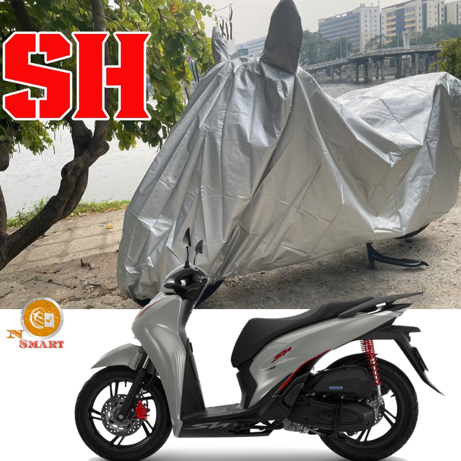 Bạt Phủ Xe Máy SH Mode, SH125i, 150i,160i, SH 350i Có Tai Gương Vải Dù Oxford Siêu Nhẹ Siêu Bền ...
