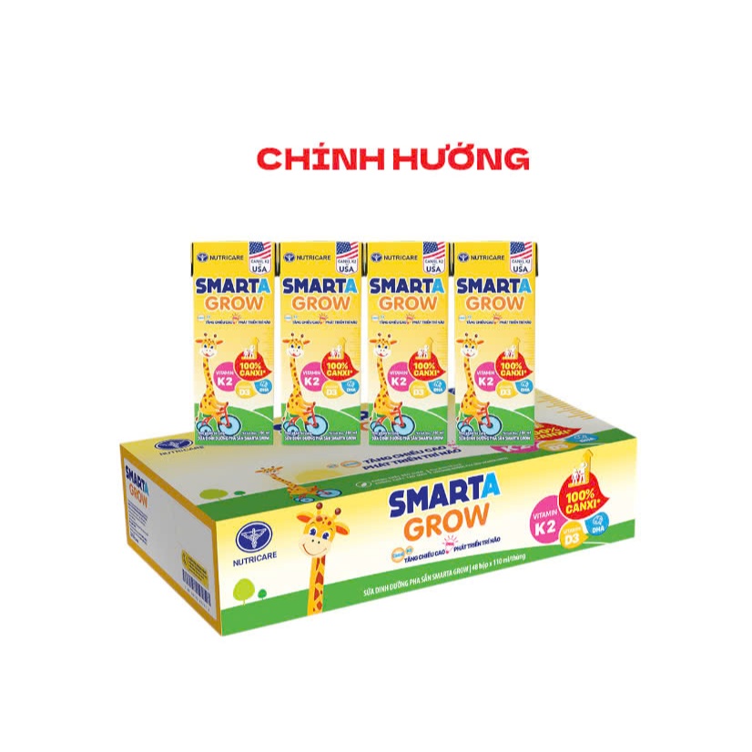 Sữa công thức pha sẵn Smarta grow dinh dưỡng phát triển chiều cao 110ml ...