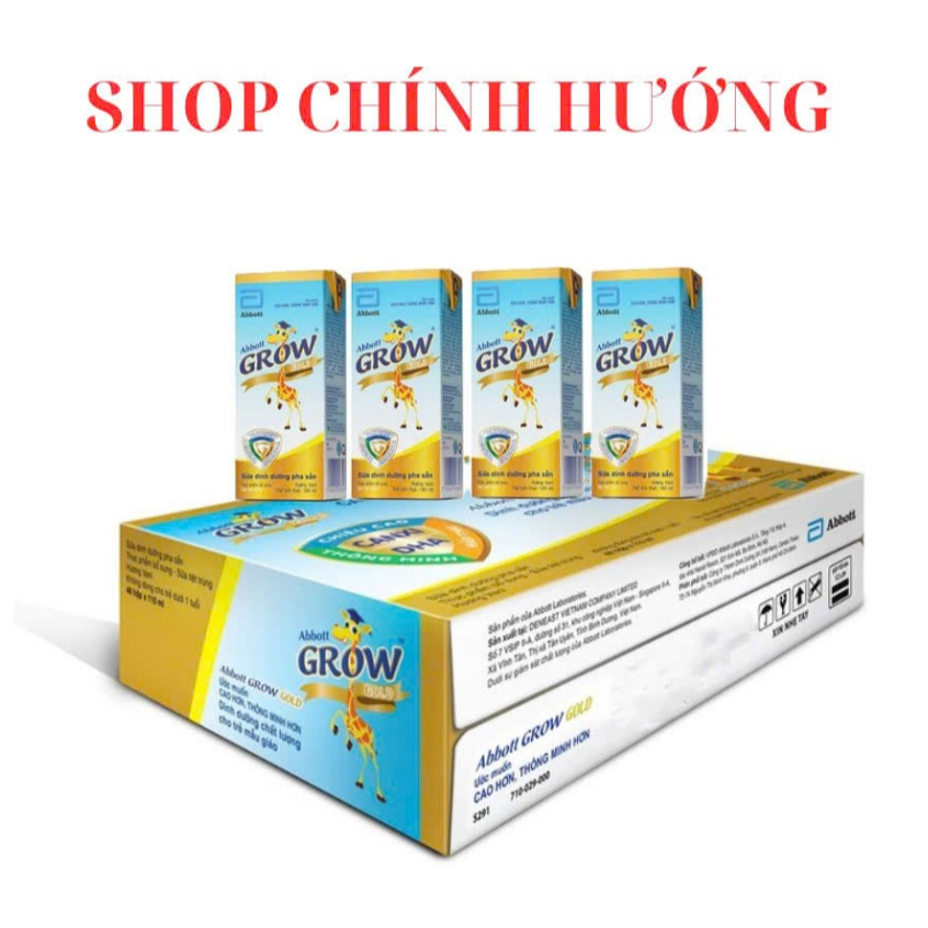 Thùng 48 hộp - Abbott grow 110ml và 180ml Sữa công thức pha sẵn với hệ ...