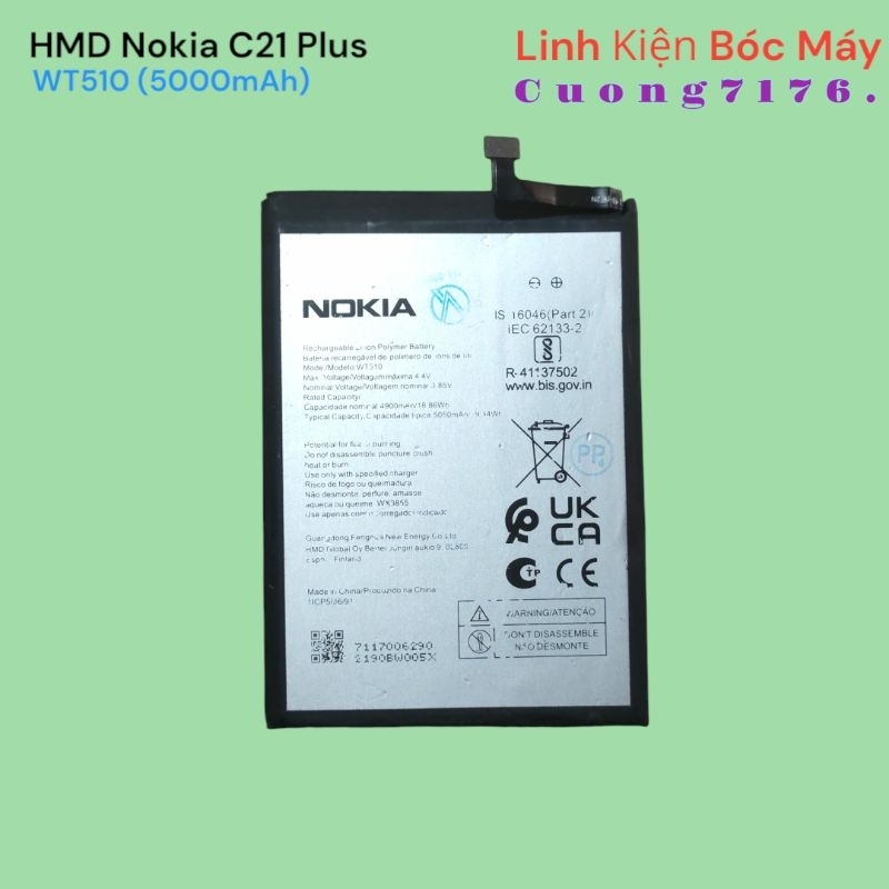 Pin HMD Nokia C21 Plus (WT510) 5000mAh Tháo Máy Đã Qua Sử Dụng | Shopee ...
