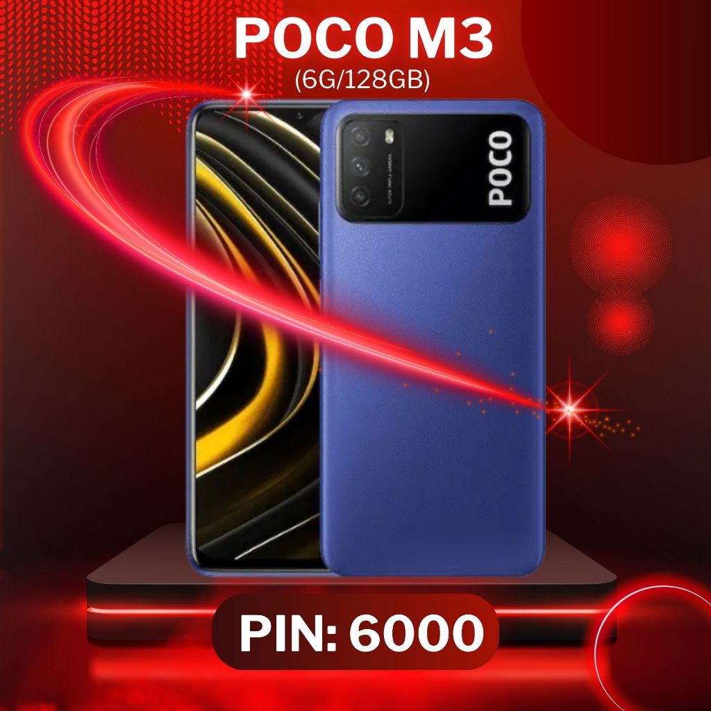 Điện thoại Poco M3 Ram 6G/128gb pin 6000mAh điện thoại chính hãng, điện ...