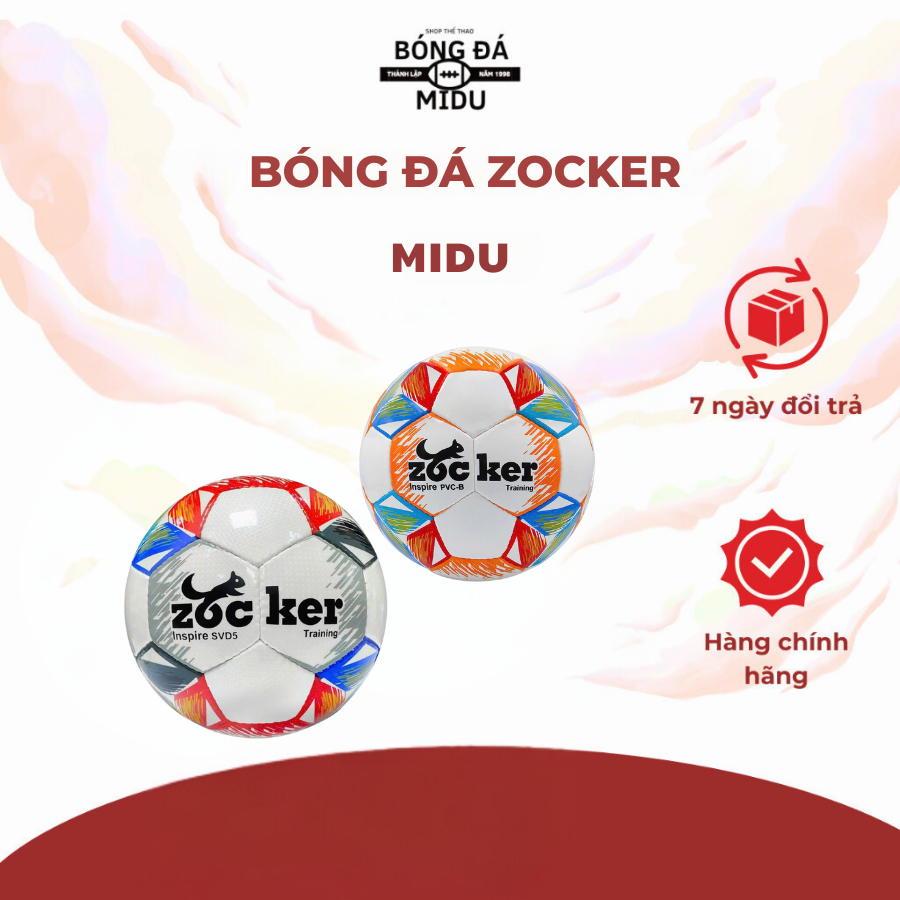 Quả bóng đá trái banh Zocker SVD - PVC cao cấp chính hãng giá rẻ size ...