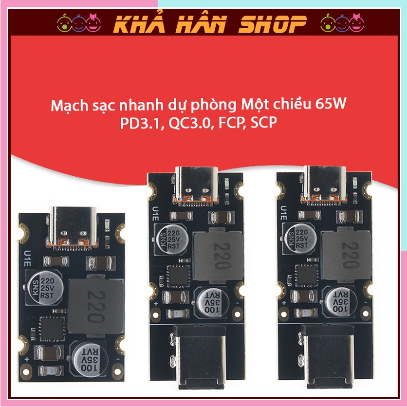CKCS Mạch sạc nhanh 1 chiều 65W ngõ ra Type C, điện áp làm việc 8-30V DC | Shopee Việt Nam