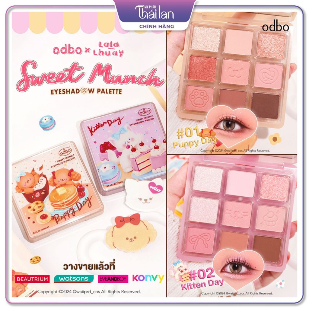 Phấn Mắt ODBO 9 ô màu OD2024 Eyeshadow Palette Bảng Mắt Mèo, Bảng Mắt Cún | Shopee Việt Nam